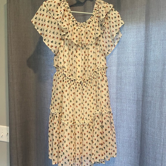 Hayden | Dresses | Hayden On Or Off The Shoulder Cream Ruffle Dress ...